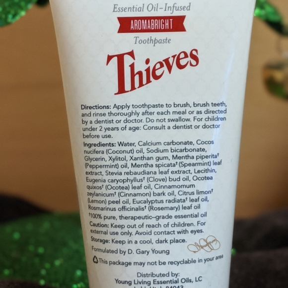 Other | Thieves Aroma Bright Toothpaste By Young Living | Poshmark